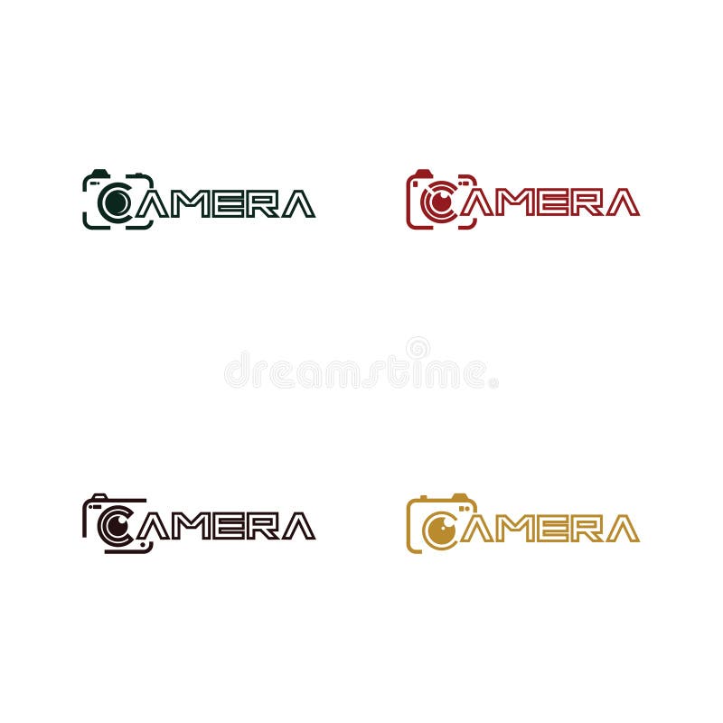 Letter C with Camera Logo Design Vector Illustration Template Stock ...