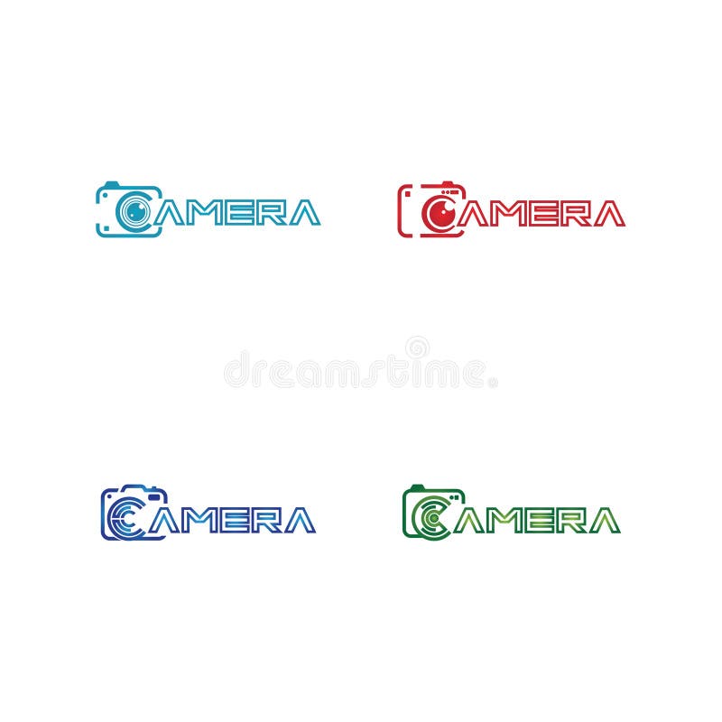Letter C with Camera Logo Design Vector Illustration Template Stock ...