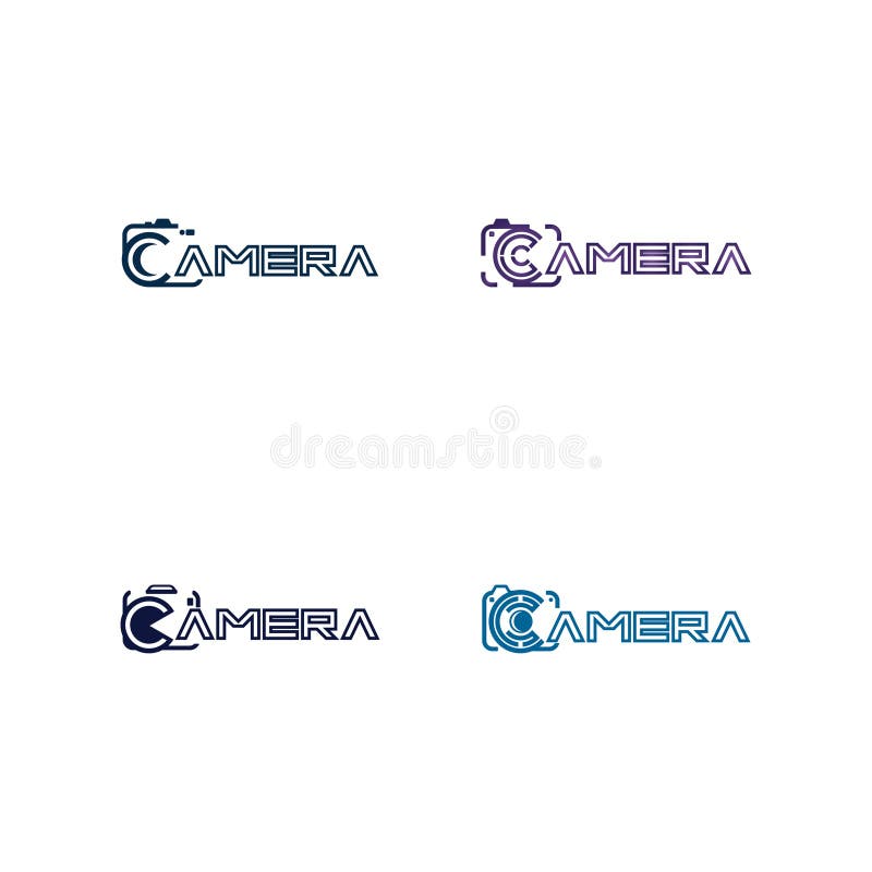 Letter C with Camera Logo Design Vector Illustration Template Stock ...