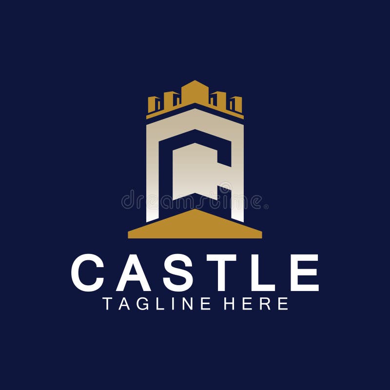 Letter C Castle Logo Icon Design Template Stock Vector - Illustration ...