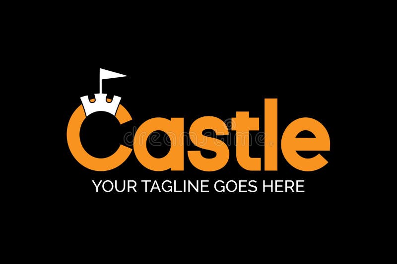 Letter C and Castle Wordmark Logo Idea Stock Vector - Illustration of ...