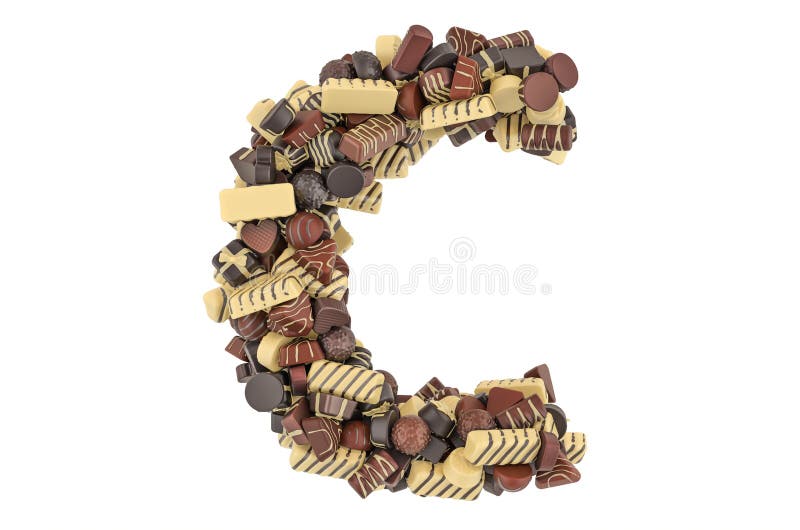 Letter c candies stock illustration. Illustration of dessert - 83813934