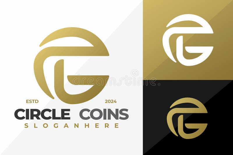 Letter C Circle Coins Logo Design Vector Symbol Icon Illustration Stock ...