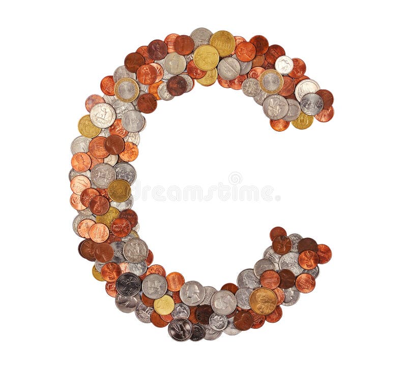 Letter C stock image. Image of isolated, sticky, dollar - 36053299