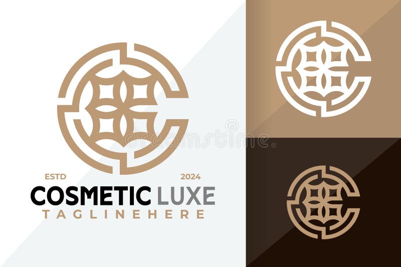 Letter C Cosmetic Luxury Logo Icon Vector Design Illustration Stock ...