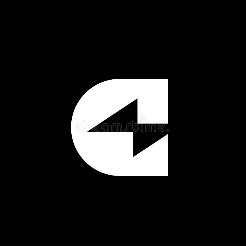 Letter C Flash Electric Logo Design Stock Vector - Illustration of ...