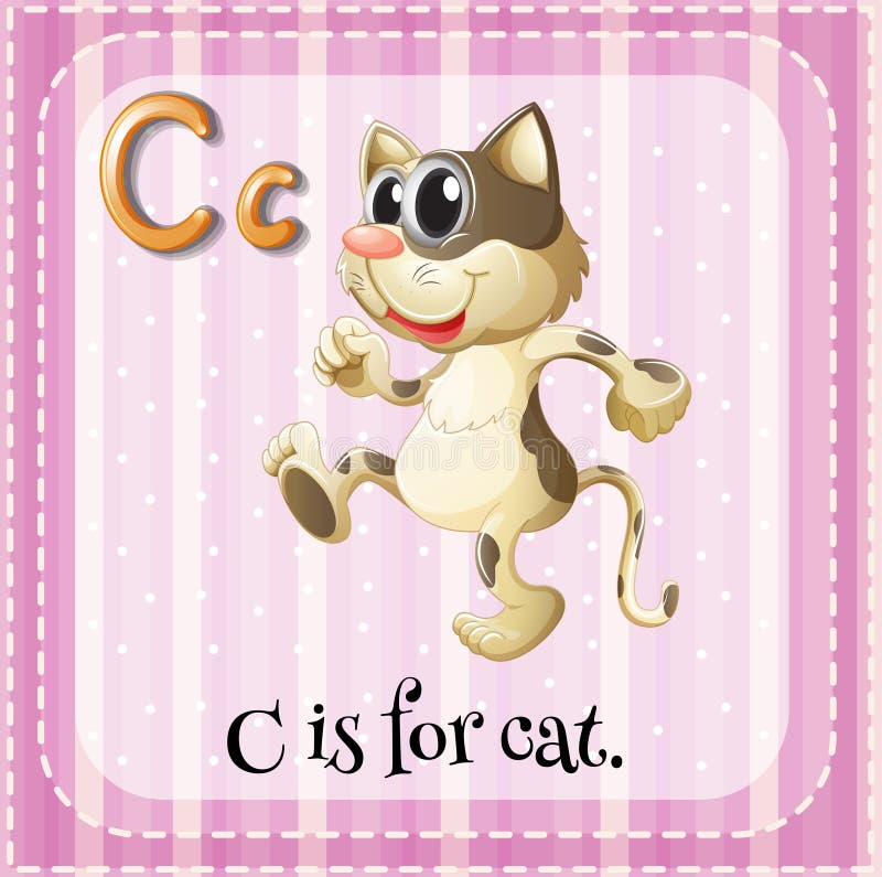 Flashcard Letter C Cat Stock Illustrations – 43 Flashcard Letter C Cat ...
