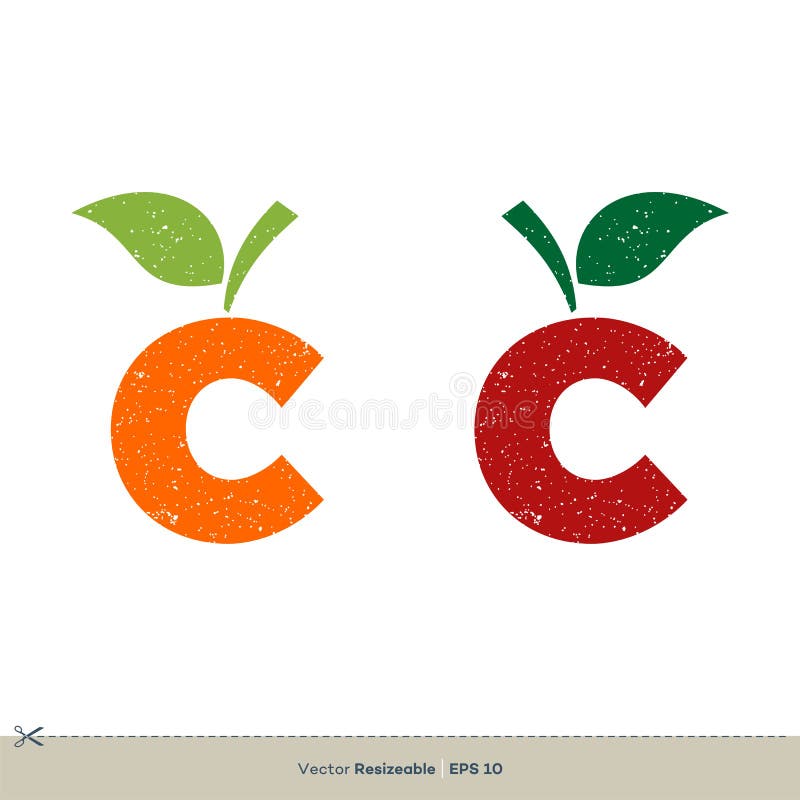 Letter C Fruit Icon Vector Logo Template Illustration Design. Vector ...
