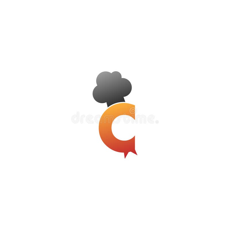 Letter C Hat Chef Icon Logo Stock Vector - Illustration of cuisine ...