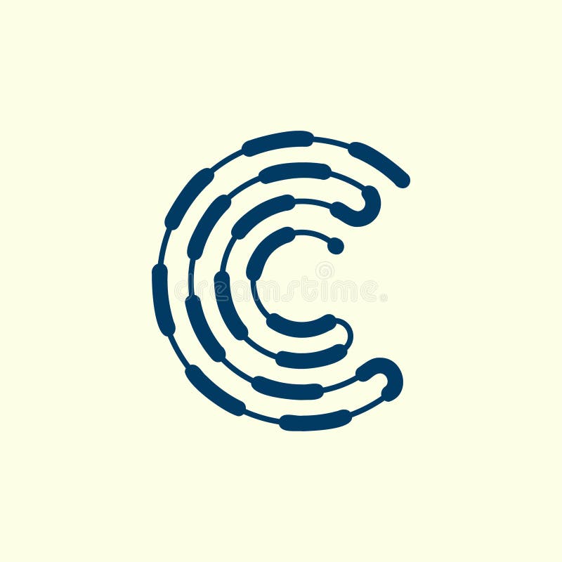Letter C Incorporated in Logo Line Style. Abstract Vector Sign, Emblem ...