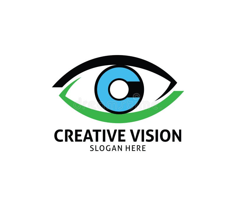 Letter C Iris Eye Future Vision Vector Logo Design Stock Illustration ...