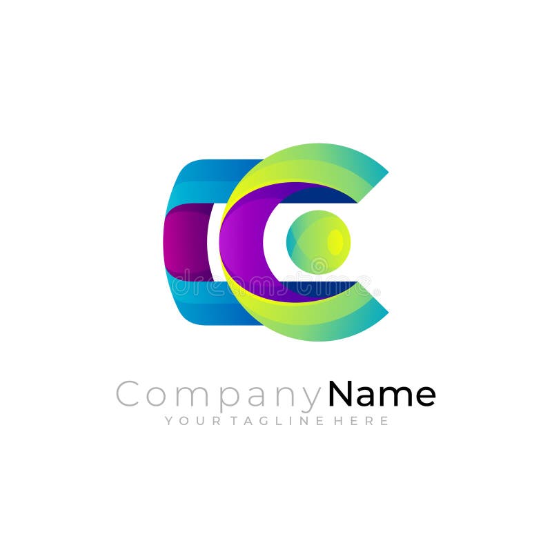 Letter C Logo with Colorful Design Template Stock Vector - Illustration ...