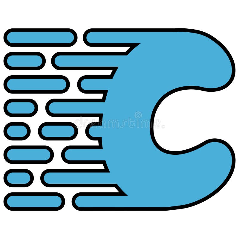 Letter C Logo Fast Speed Move, Letter C Fast Symbol Stock Vector ...