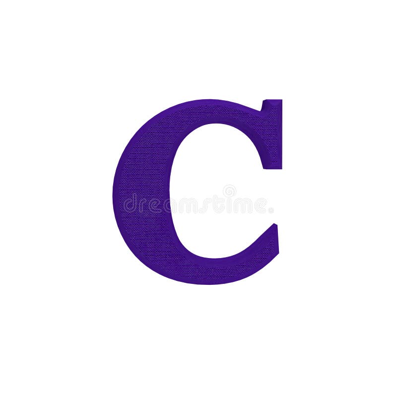 Letter C Made of Cloth, Tissue Texture, 3d Illustration Stock ...
