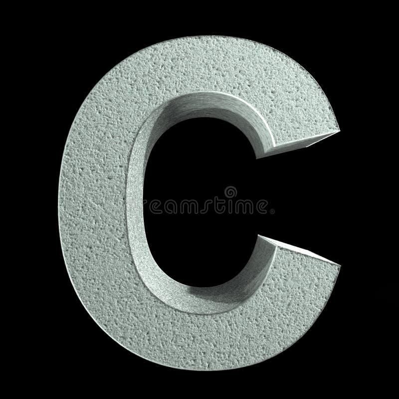 Letter C Made of Snow. Snow Font Stock Illustration - Illustration of ...