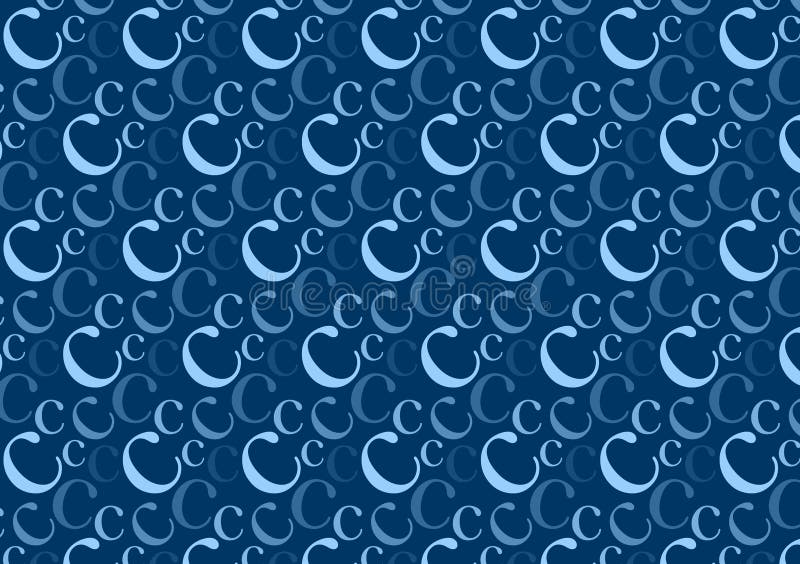 Letter C Pattern in Different Colored Blue Shades Pattern Stock Photo ...