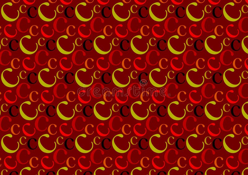 Letter C Pattern in Different Colored Shades Pattern Stock Image ...