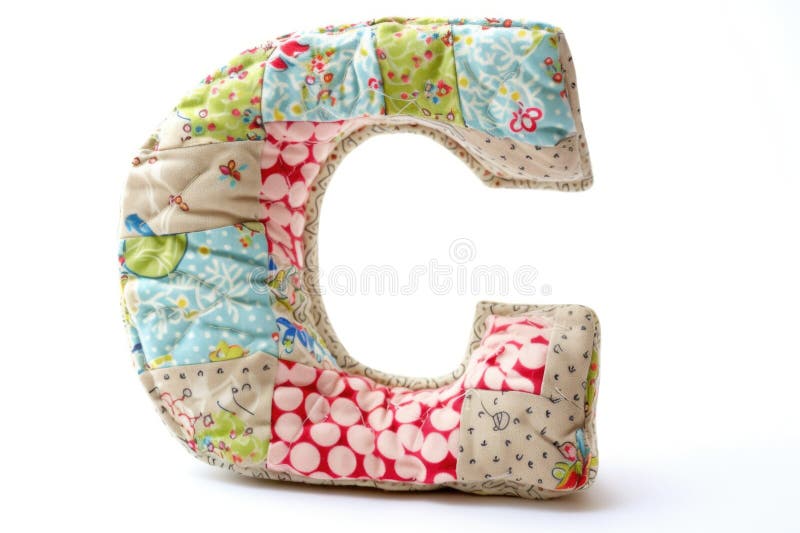 Letter C, Quilted, on White Background 库存例证 - 插画 包括有 信函, 设计: 299698482