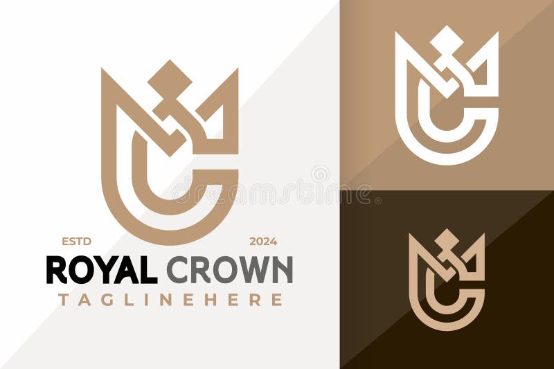 Letter C Royal Crown Logo Icon Vector Design Stock Vector ...