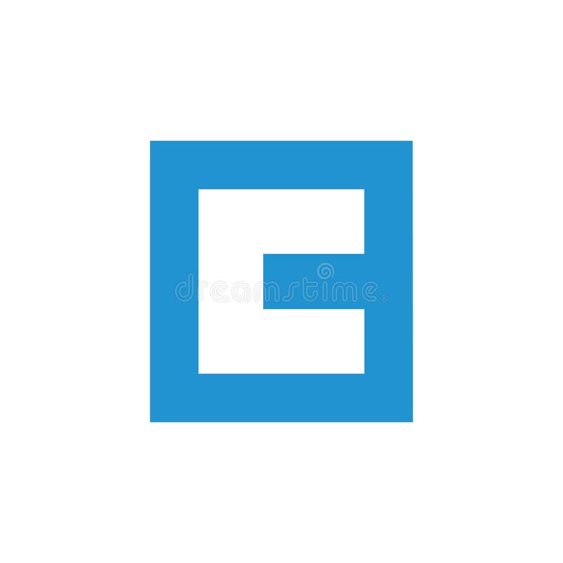 Letter C Simple Square Logo Vector Stock Vector - Illustration of ...