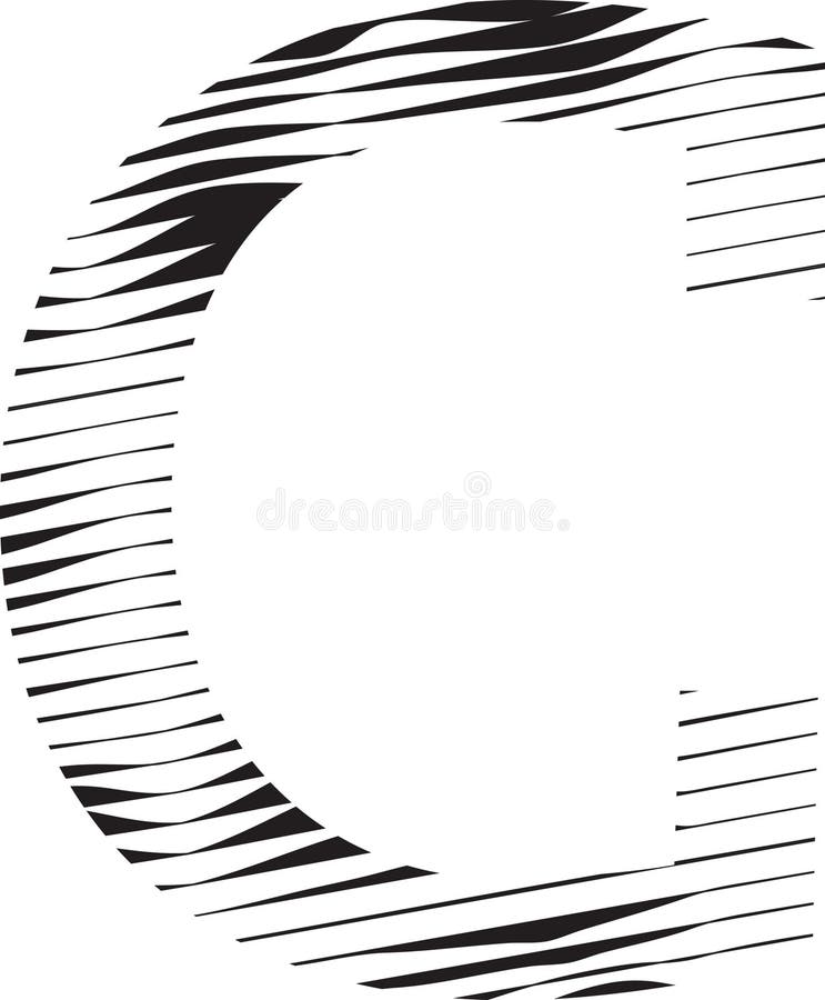 Letter C Stripe Motion Line Logo Stock Vector - Illustration of ...