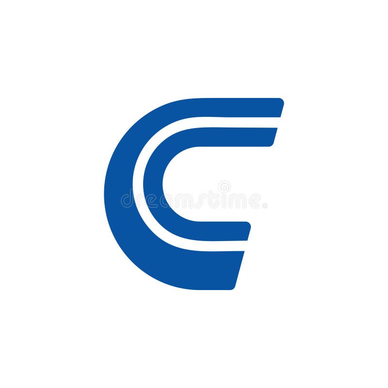 Letter C Stripes Geometric Line Logo Vector Stock Vector - Illustration ...