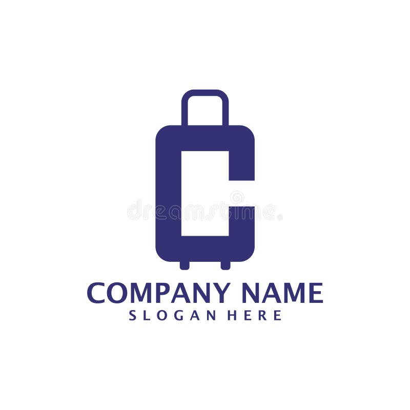Letter C with Suitcase Logo Design Vector. Initial C with Suitcase Logo ...