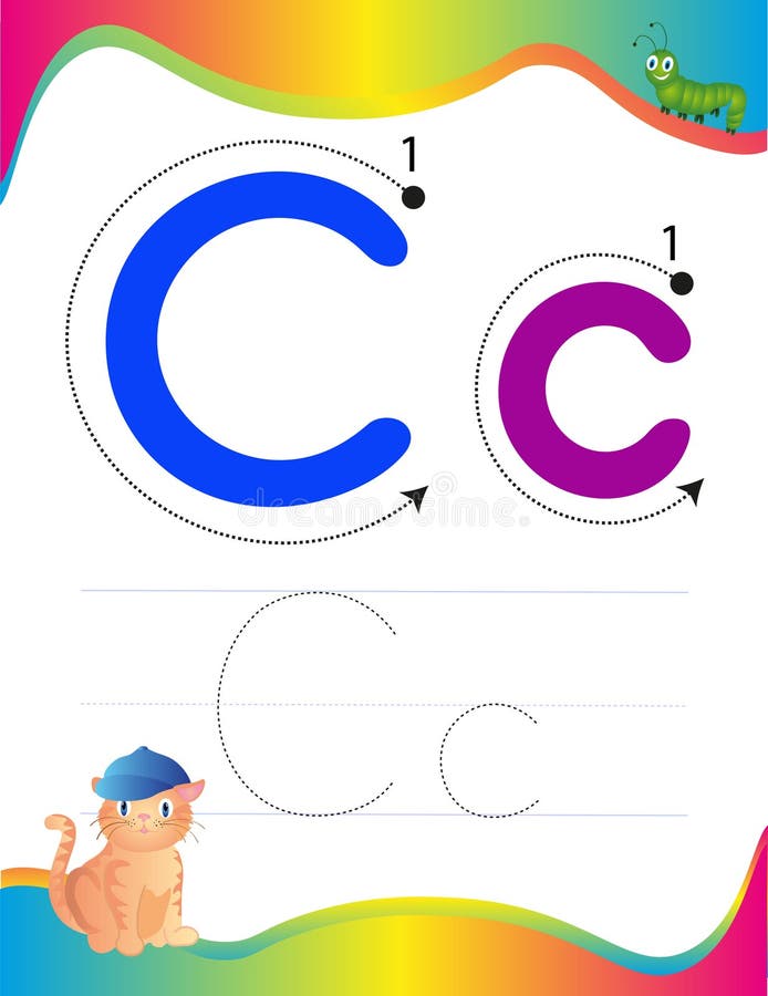 Letter C Worksheet Stock Illustrations – 597 Letter C Worksheet Stock ...