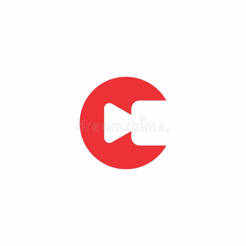 Letter C Video Logo Design Template Stock Vector - Illustration of ...