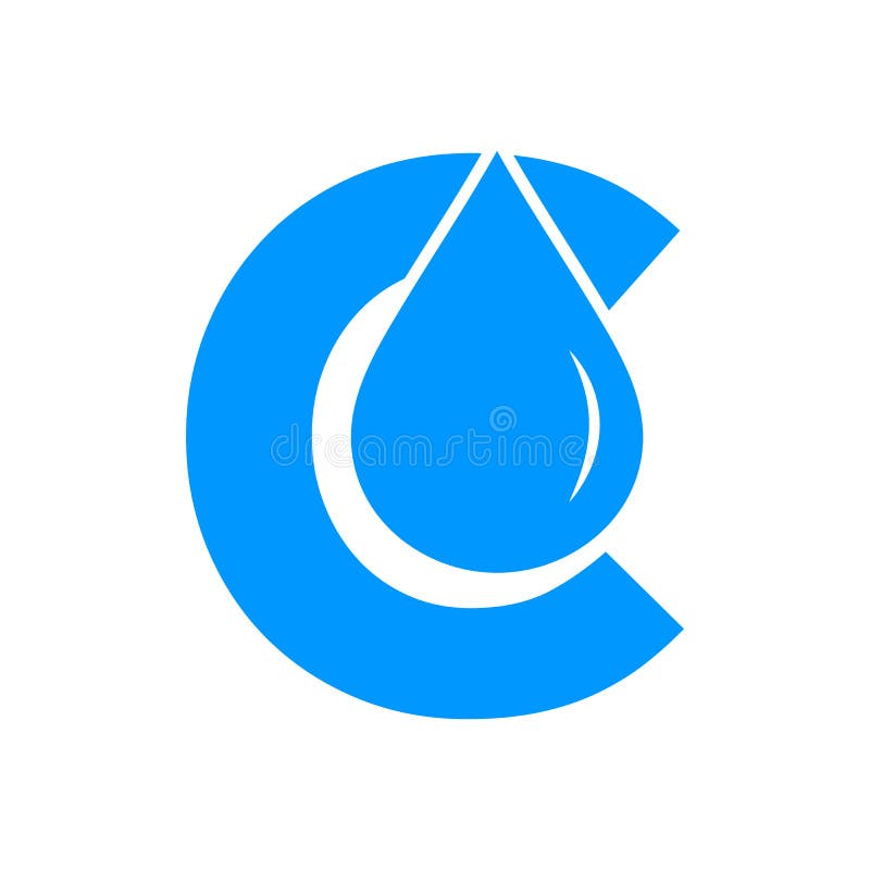 Letter C Water Logo Element Vector Template. Water Drop Logo Symbol ...