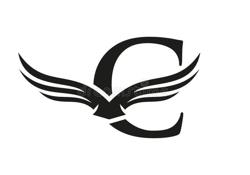 Letter C Wing Logo Design. Initial Flying Wing C Letter Logo. Letter C ...