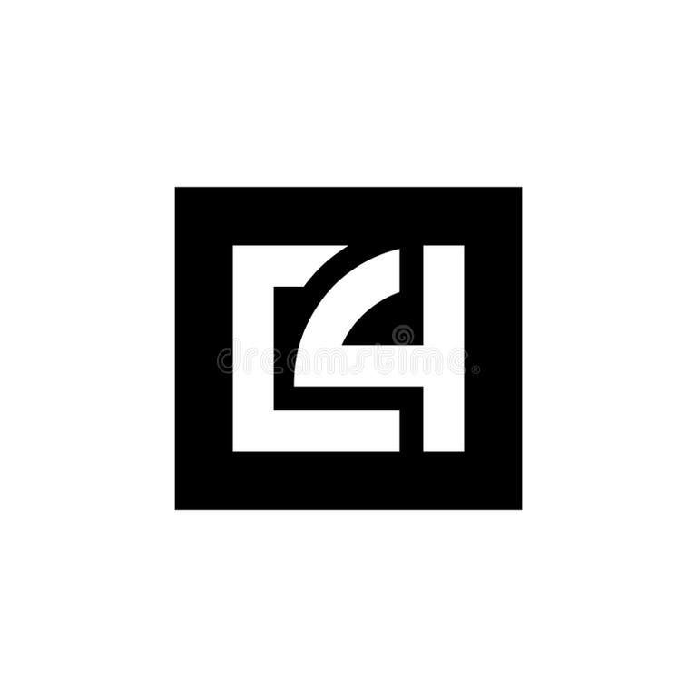 Letter C4 Logo Icon Design Template Elements, Square Logo Vector Stock ...