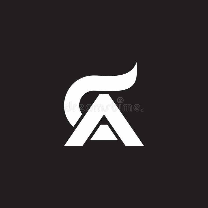 Letter Ca Curves Triangle Simple Geometric Logo Vector Stock Vector ...