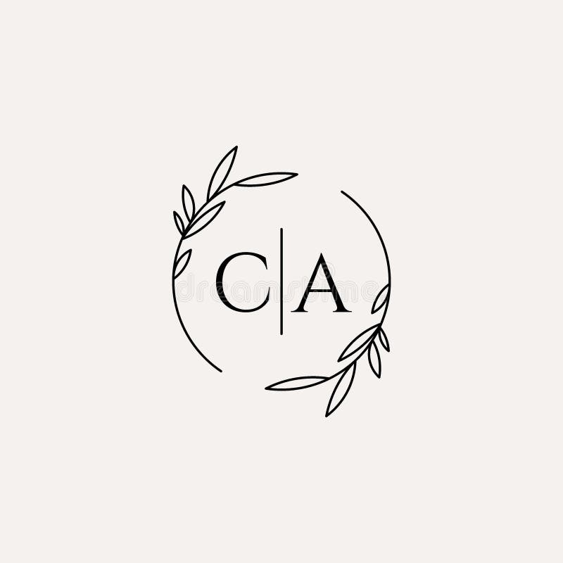 Letter Ca Wedding Monogram Logo Stock Illustrations – 313 Letter Ca ...