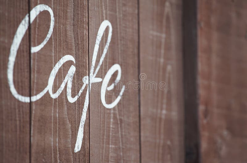 Letter of the cafe stock photo. Image of wooden, daytime - 163149938
