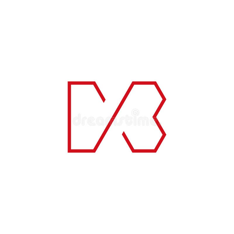 Letter Cb Simple Geometric Line Symbol Logo Vector Stock Vector ...