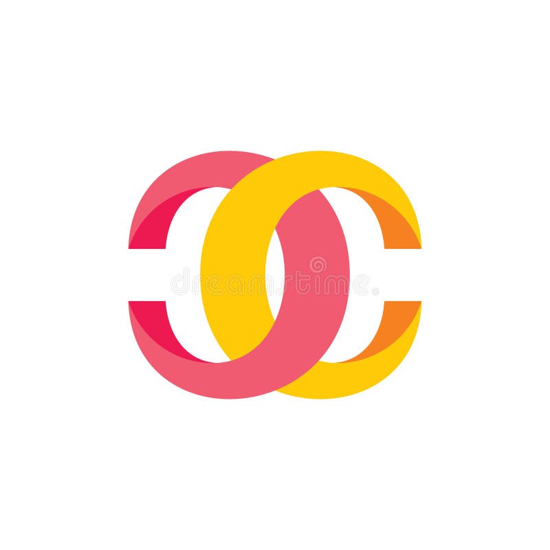 Letter Cc 3d Linked Logo Vector Stock Vector - Illustration of linked ...