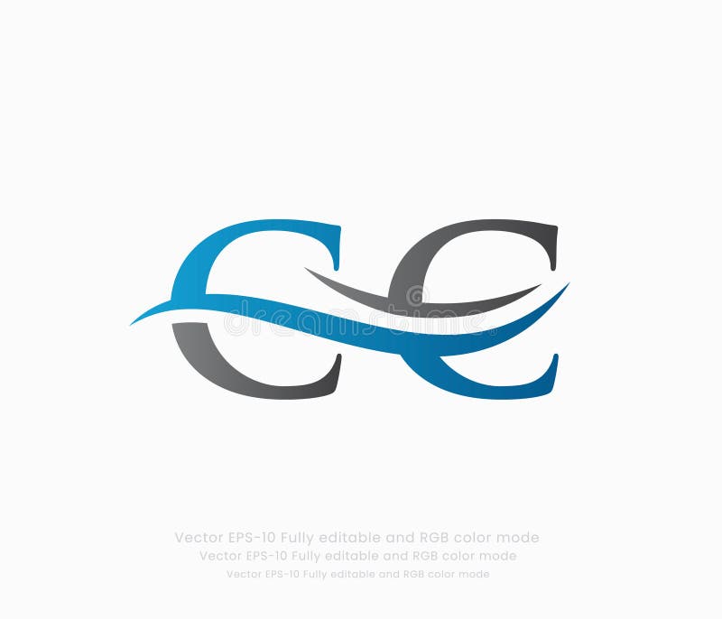 Letter CC linked logo stock illustration. Illustration of next - 270661531