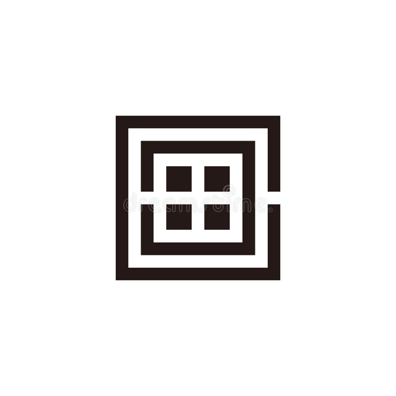 Letter Cc Square Geometric Clear Simple Design Logo Vector Stock Vector ...