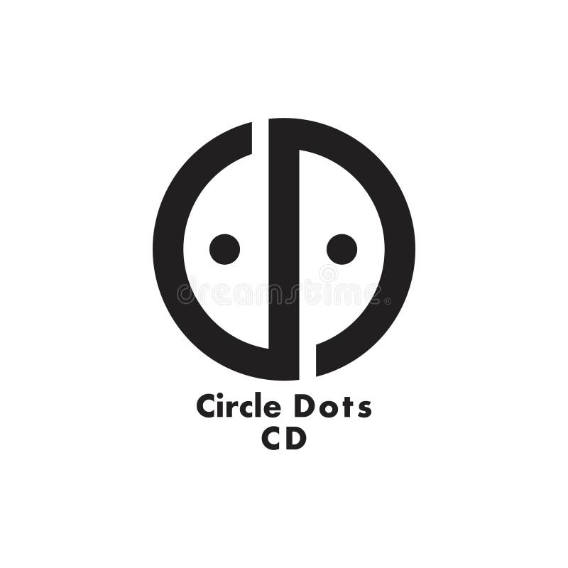 Letter Cd Geometric Circle Line Dots Logo Vector Stock Vector ...