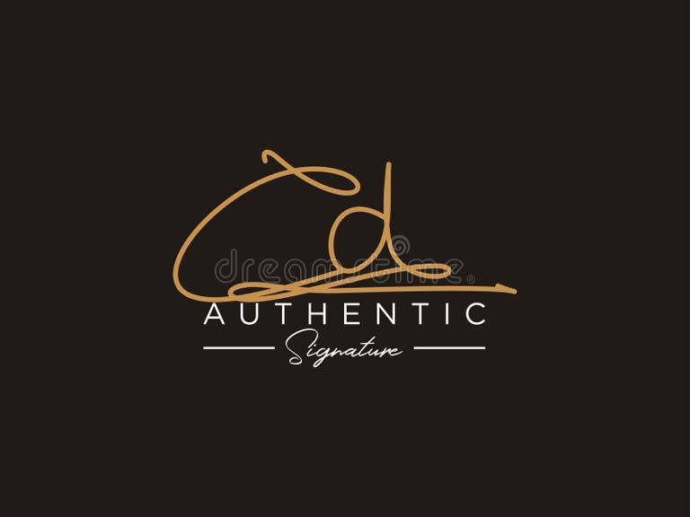 Letter CD Signature Logo Template Vector Stock Vector - Illustration of ...