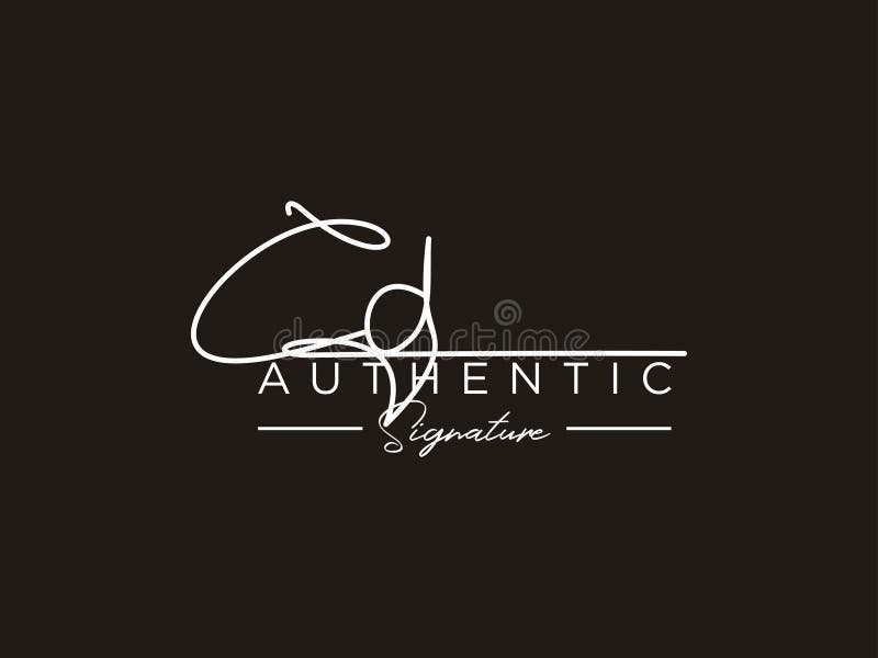 Letter CD Signature Logo Template Vector Stock Vector - Illustration of ...