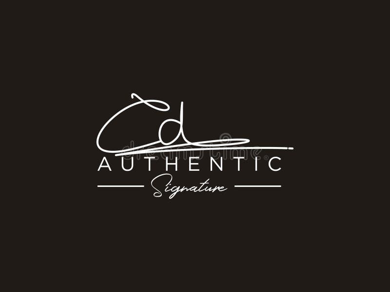 Letter CD Signature Logo Template Vector Stock Vector - Illustration of ...