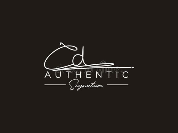 Letter CD Signature Logo Template Vector Stock Vector - Illustration of ...