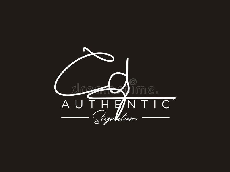 Letter CD Signature Logo Template Vector Stock Vector - Illustration of ...