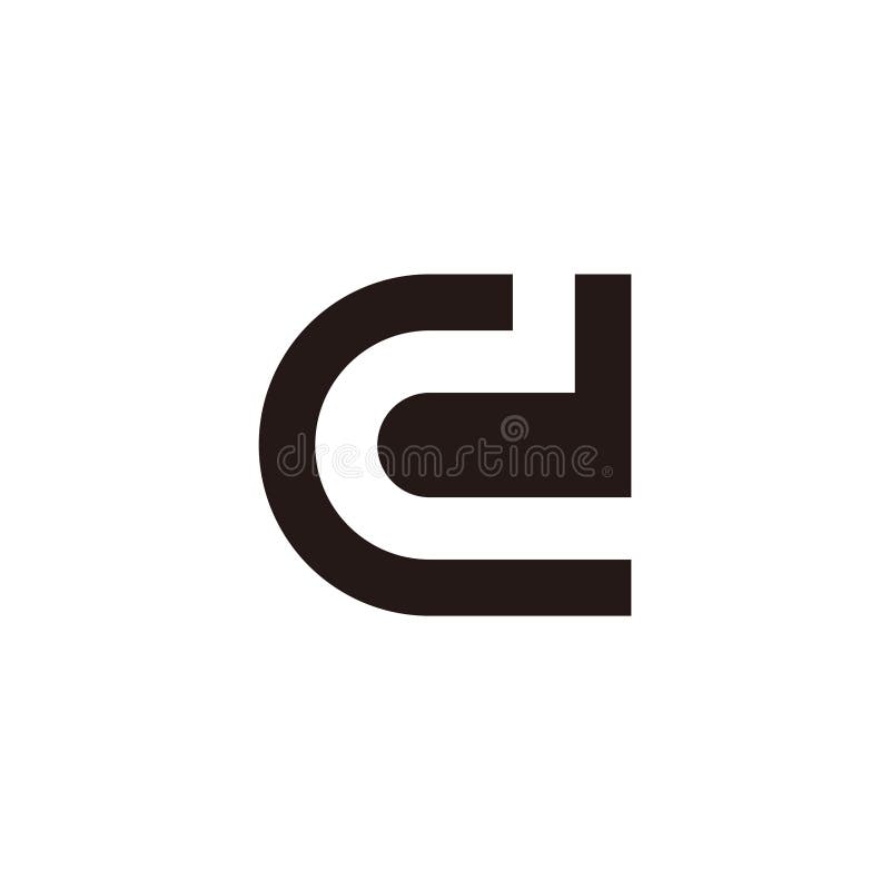 Letter Cd Simple Geometric Clear Flat Design Logo Vector Stock Vector ...