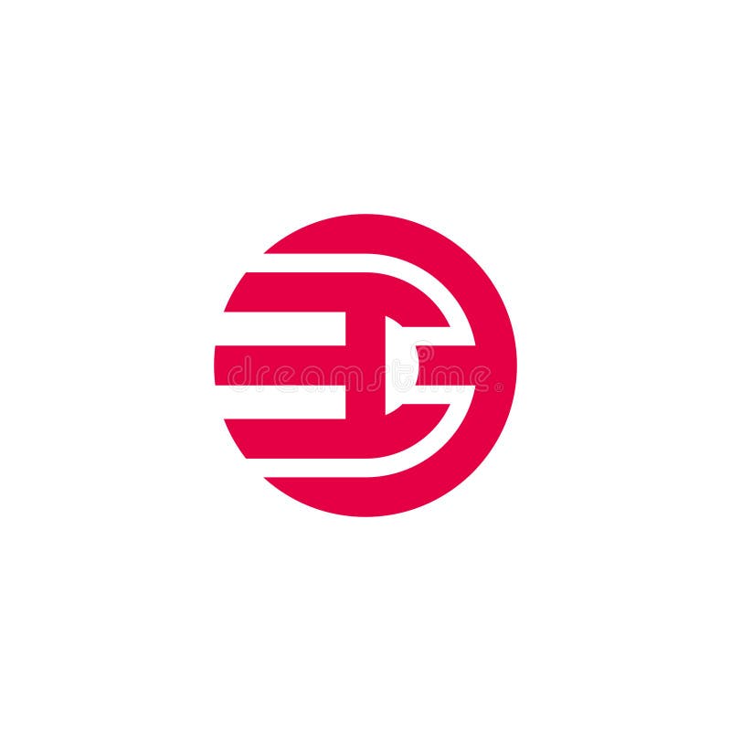 Letter Cd Stripes Run Circle Geometric Logo Vector Stock Vector ...