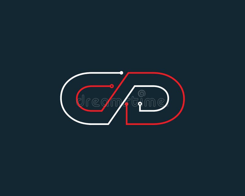 Letter CD Technology and Network Connection Logo Concept. Stock Vector ...