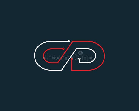 Letter CD Technology and Network Connection Logo Concept. Stock Vector ...