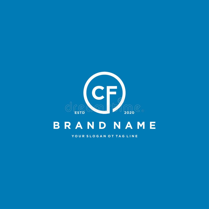 Letter CF Logo Design Vector Stock Vector - Illustration of industry ...